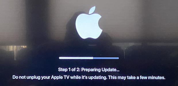 How do I update my Apple TV TVOS operating system?