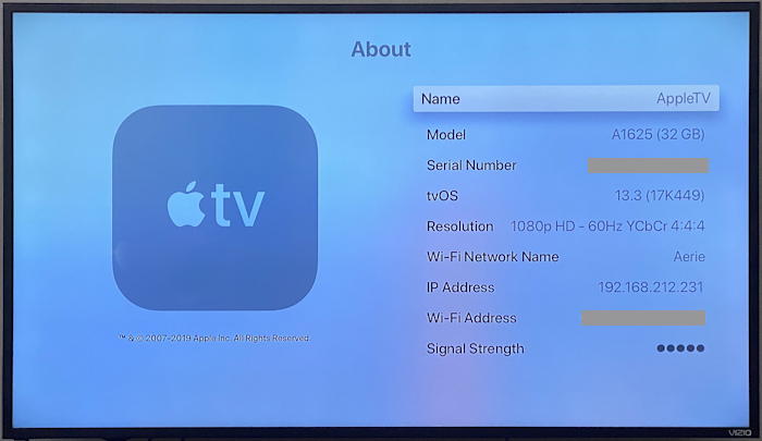 How do I update my Apple TV TVOS operating system?