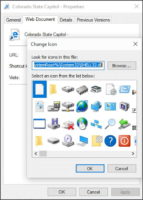 How Do I Customize Web Shortcut Icons in WIn10?