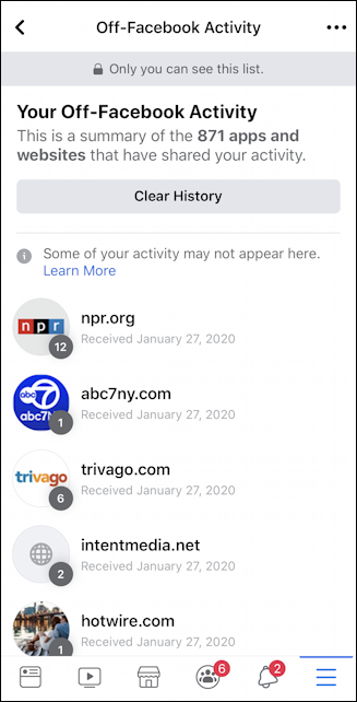 Find and Delete Your Off-Facebook Activity Log?