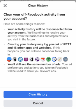 Find and Delete Your Off-Facebook Activity Log?