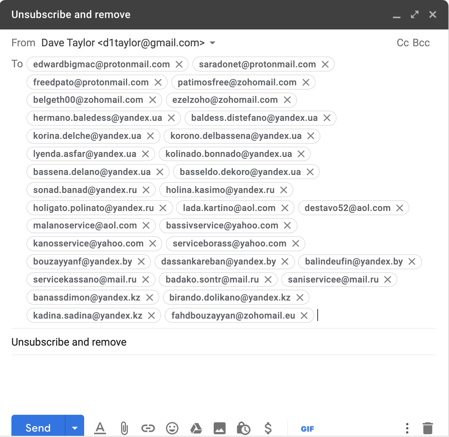 Why do I get “Unsubscribe” Spam Email Messages?