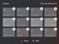 Add Quick Action Buttons to Windows 10 Notifications Area?