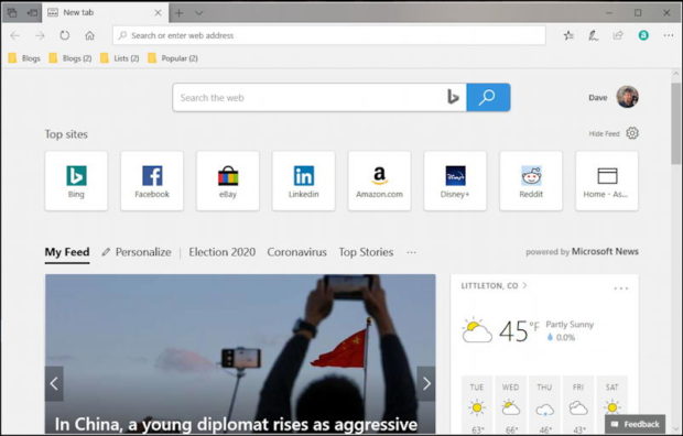 Can I Get Rid of the Newsfeed on Blank Pages in Microsoft Edge?