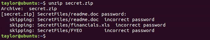 How Can I Create a Password Protected Zip Archive in Linux?