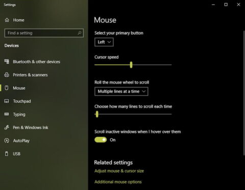 How Can I Adjust Mouse Scroll Wheel Sensitivity in Windows 10?