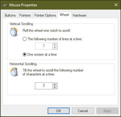How Can I Adjust Mouse Scroll Wheel Sensitivity in Windows 10?