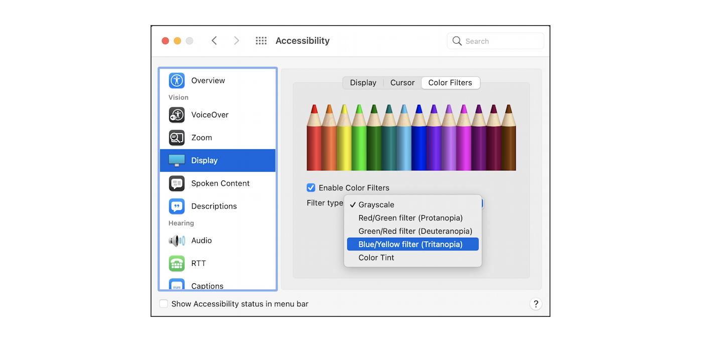 Compensate for Color Vision Deficiency in MacOS Big Sur? - Ask Dave Taylor