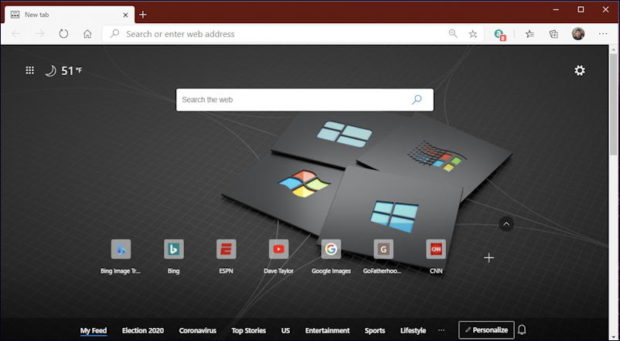 Set A Custom Background Image in Microsoft Edge?