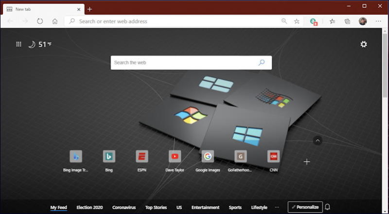 Set A Custom Background Image in Microsoft Edge?