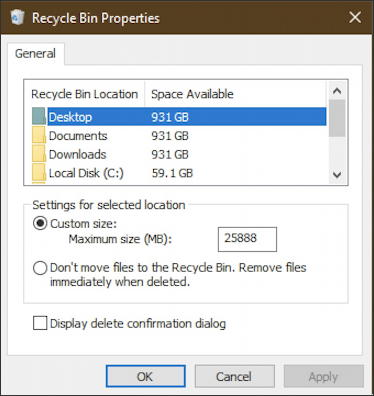 How To Use Storage Sense to Better Manage My Recycle Bin in Win10?