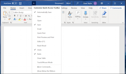 How to Customize Quick Access Toolbar in Microsoft Word?