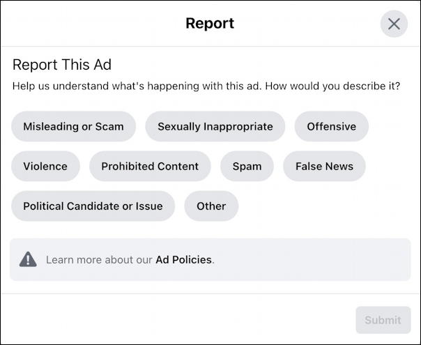 How Can I Hide or Report An Offensive Advert on Facebook?