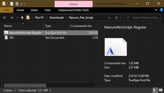 How To Add New Script Fonts to Windows 10?