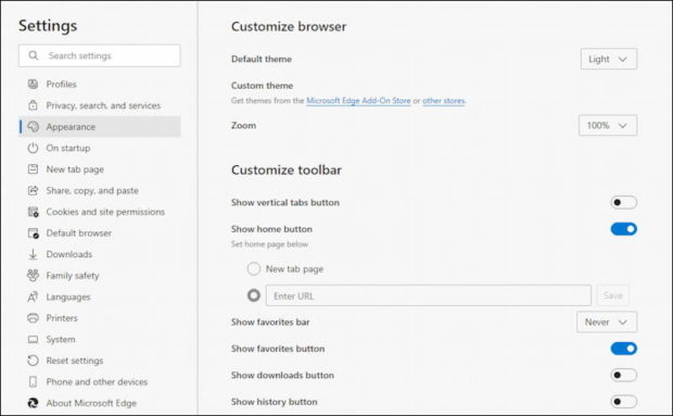 Easy Way To Change The Home Button in Microsoft Edge?