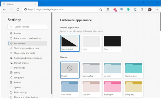 Can I Change Themes in Microsoft Edge on my PC?