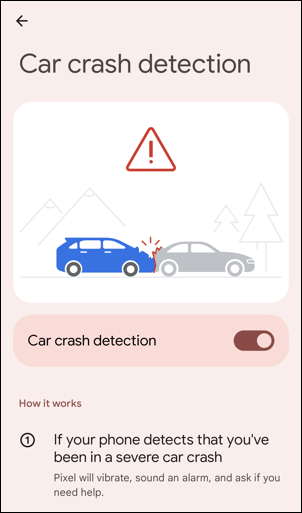 How Can I Enable Car Crash Detection in my Android 12 Phone?
