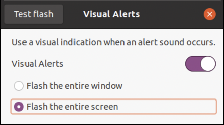 Can I Have my System Alerts Flash in Ubuntu Linux?