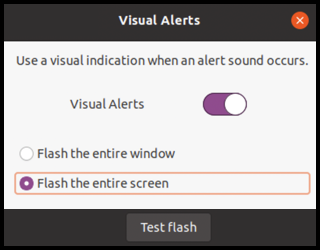 Can I Have my System Alerts Flash in Ubuntu Linux?