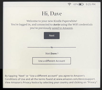 The Best Way to Pair New Kindle With My Amazon Account?