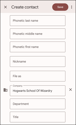 Add a New Person to my Android Contacts Address Book?