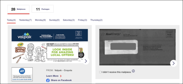 How do I sign up for “Informed Delivery” from the US Postal Service?