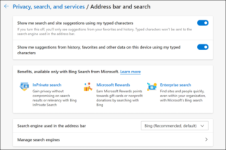How Do I Disable Search “Suggestions” in Microsoft Edge?