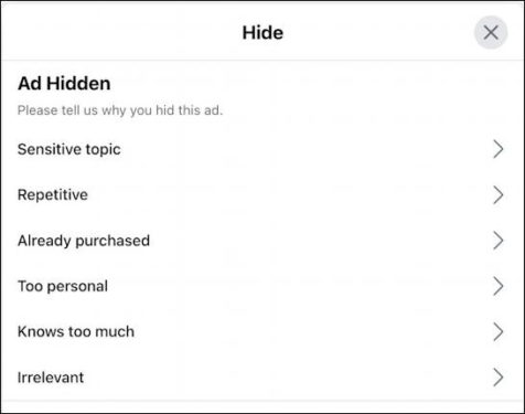 Possible to Hide Irrelevant or Repetitive Ads on Facebook?