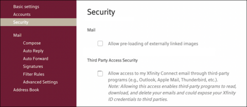 Can I Change the Theme & Layout on Comcast Web Mail?