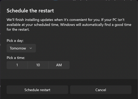 Possible to Schedule a Windows 11 System Update & Restart?