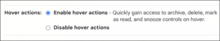 How Can I Enable Gmail “Hover Action” Shortcut Icons?