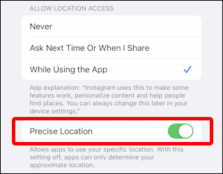 How Can I Disable “Precise Location” Sharing in Instagram for iPhone?