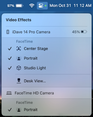 How do I Apply Mac Video Effects to FaceTime on a MacBook Air?