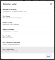 How to Celebrate and Share a New Certification Award on LinkedIn