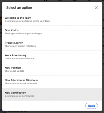 How to Celebrate and Share a New Certification Award on LinkedIn