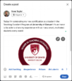 How to Celebrate and Share a New Certification Award on LinkedIn