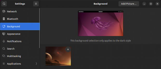Change Ubuntu Linux Backgrounds Based on Light/Dark Theme?