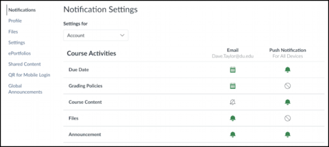 How to Change Notification Settings in Canvas LMS?