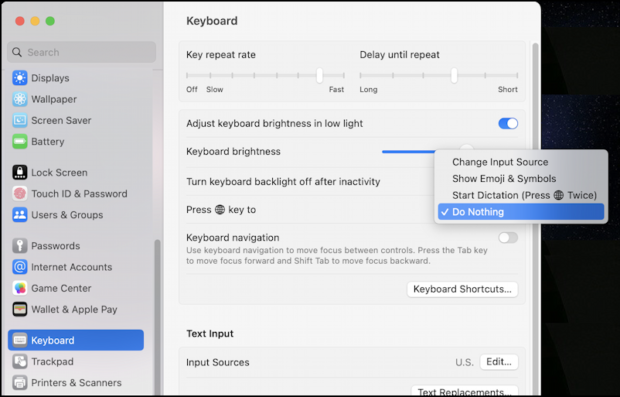 Assign an App to the MacBook Fn/Globe Key on the Keyboard