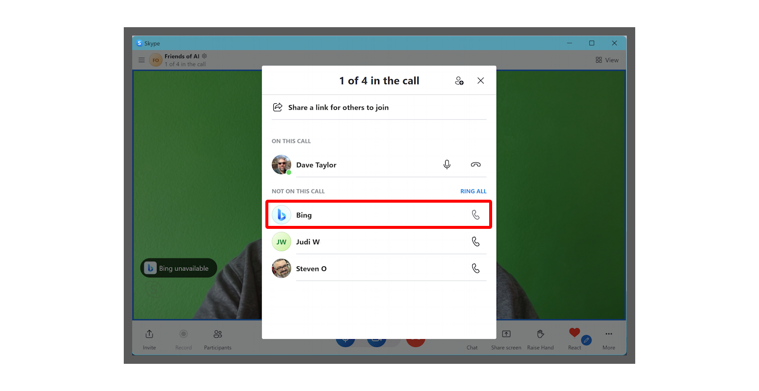 How to Invite Bing AI to your next Skype Call or Meeting - Ask Dave Taylor