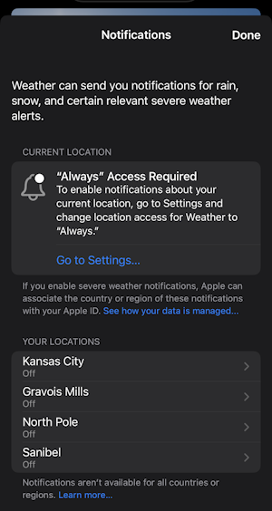 How to Enable Weather Alerts on your Apple iPhone