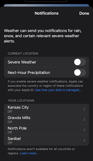 How to Enable Weather Alerts on your Apple iPhone