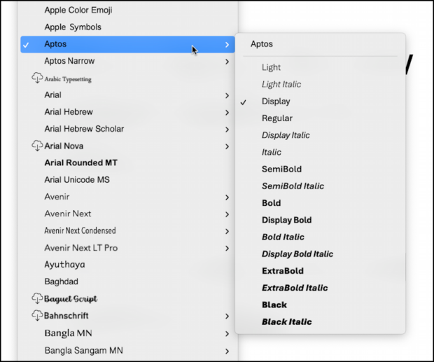 How to Change the Default Font in Office to “Aptos”