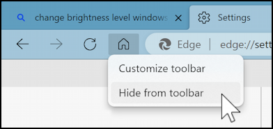 Get Rid of Excess Buttons on Microsoft Edge Toolbar