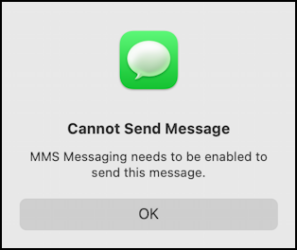 How to Fix “Cannot Send Message: Enable MMS” on a Mac
