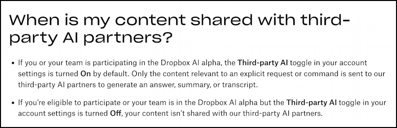 How to Disable Dropbox Scanning Your Documents with AI