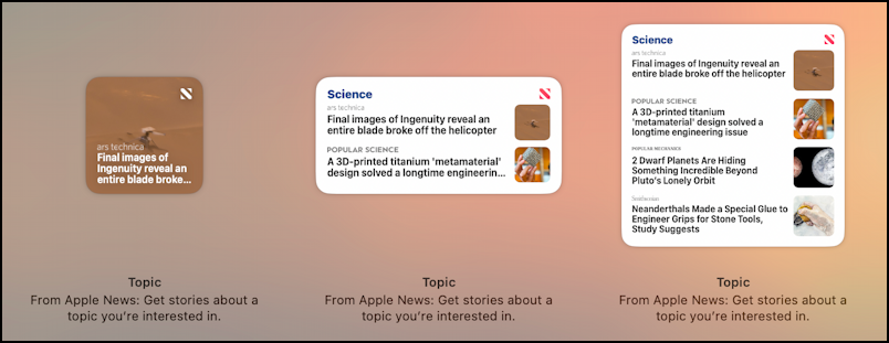 Add a Topical Apple News Widget to your Mac Desktop