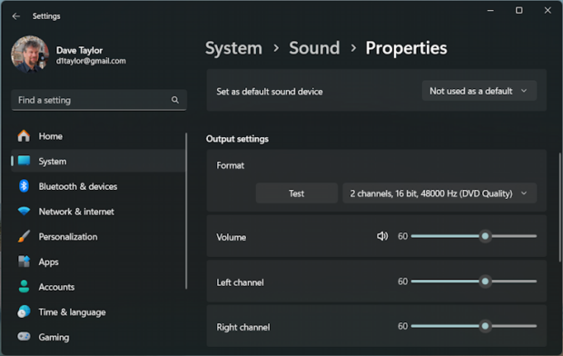 Change Sound Output from Speakers to Headphones in Win11?