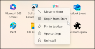 How to Reorganize Pinned Apps on your Windows Start Menu