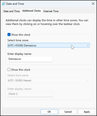 Add Additional World Clocks to your Windows 11 Display